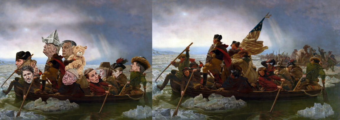 Trump crossing the Delaware